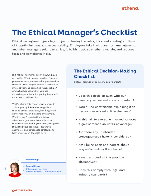 Ethena | The Ethical Manager's Checklist