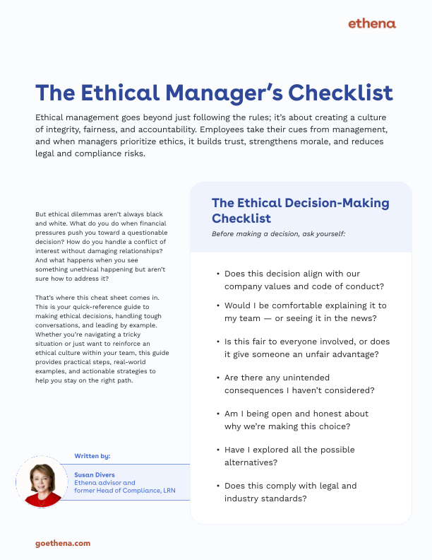 Ethena | The Ethical Manager's Checklist